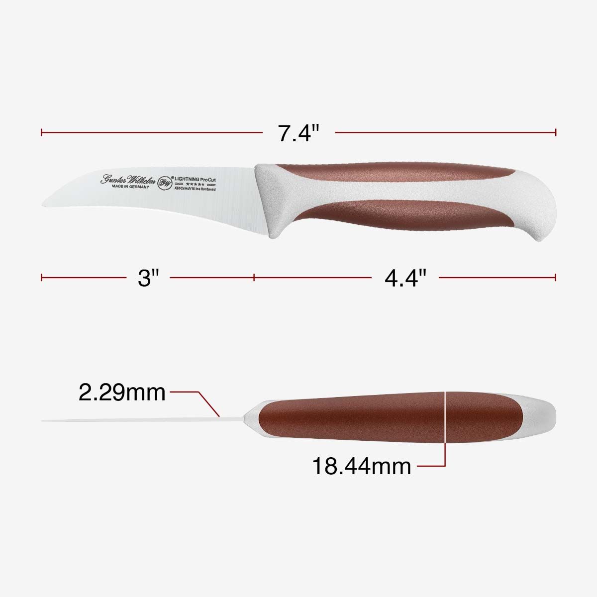 3" Bird’s Beak Paring Knife | German-Made | Gunter Wilhelm