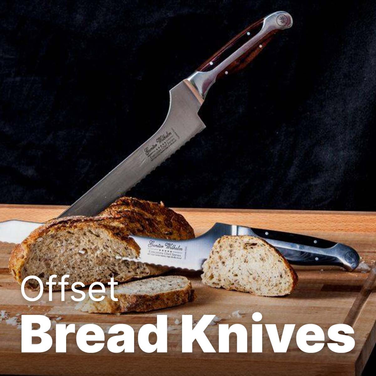 Gunter Wihlem Offset Bread Knife, 9.5 Inch with Black ABS Handl